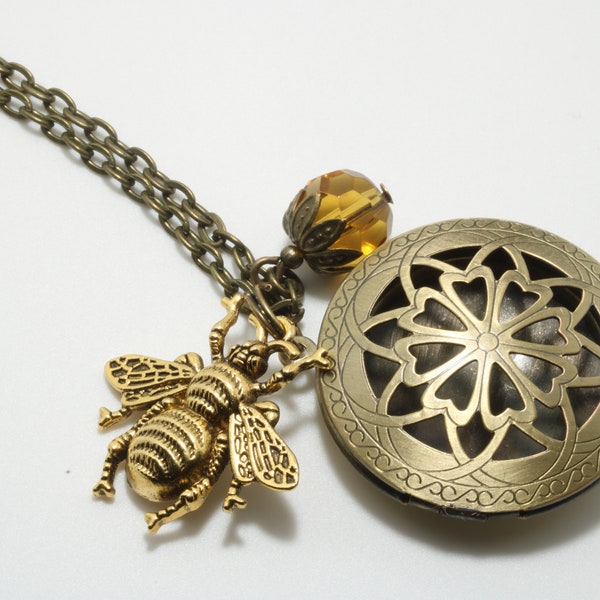 Honey Bee Locket - Etsy