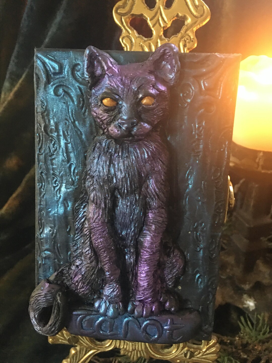 Tarot Card Box Mystical Cat - Etsy