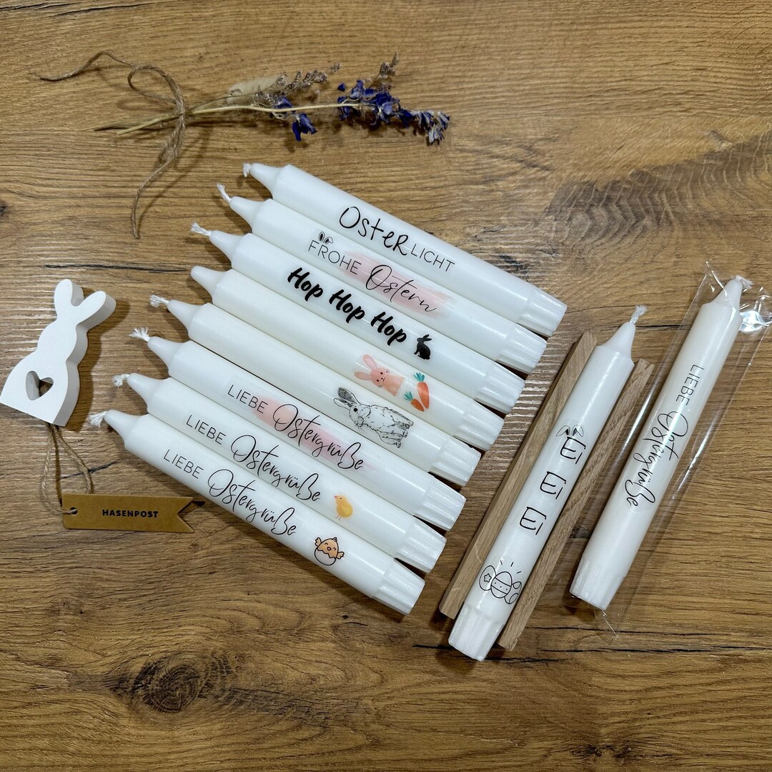 Personalized Easter Stick Candles, Candle Tattoo, Easter Gift, Souvenir ...