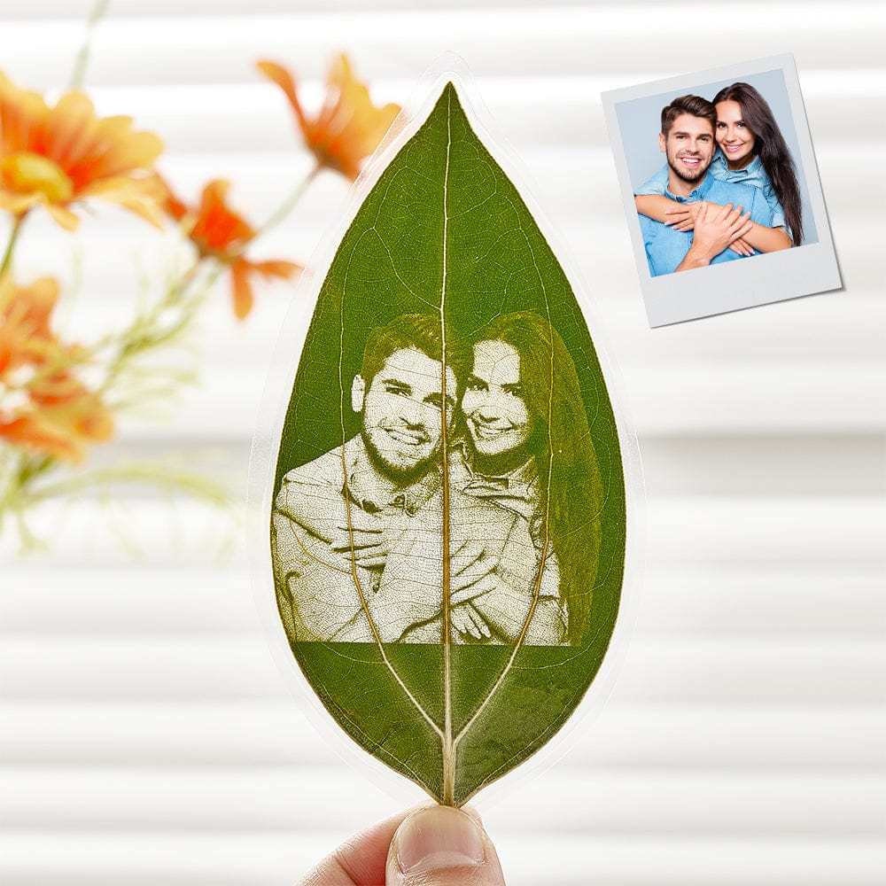 Personalized Photo Leaf Bookmark Custom Leaf Engraved Bookmarks Leaf ...