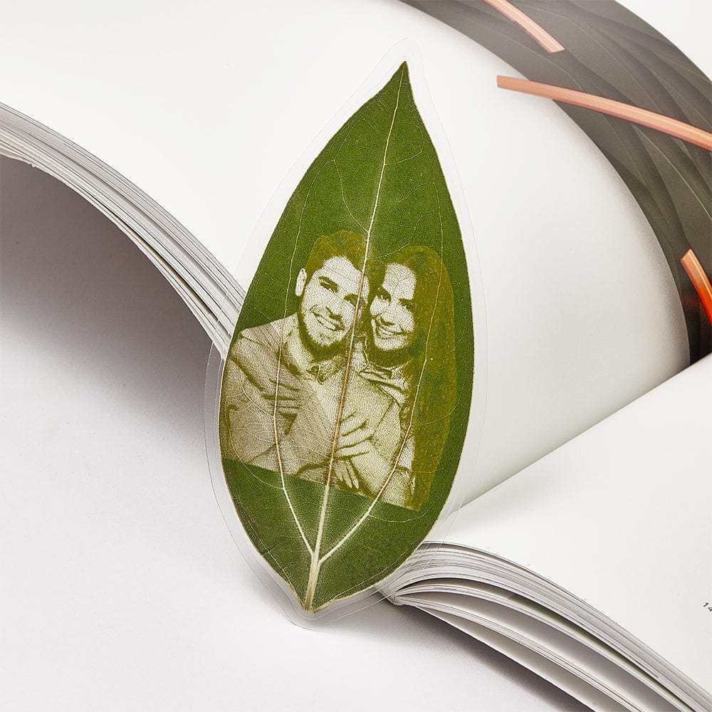 Personalized Photo Leaf Bookmark Custom Leaf Engraved Bookmarks Leaf ...