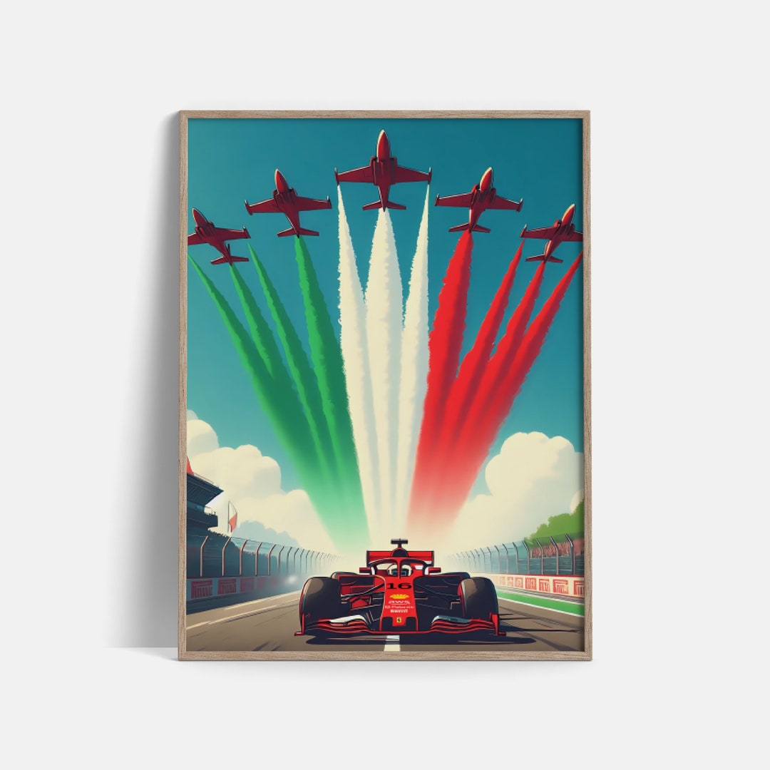 Ferrari Formula 1 Poster Monza Edition Italian Flag Formula 1 Print ...