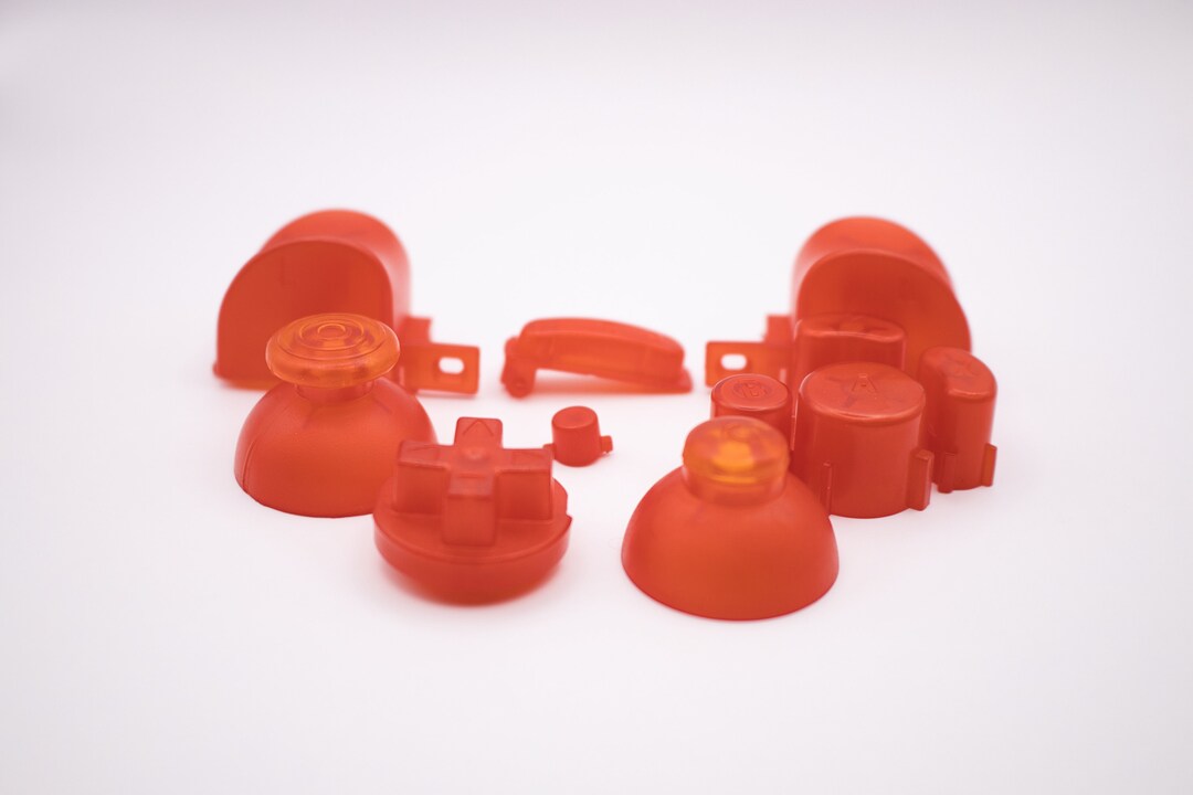 Crystal Blood Orange Gamecube Controller Button Set - Etsy