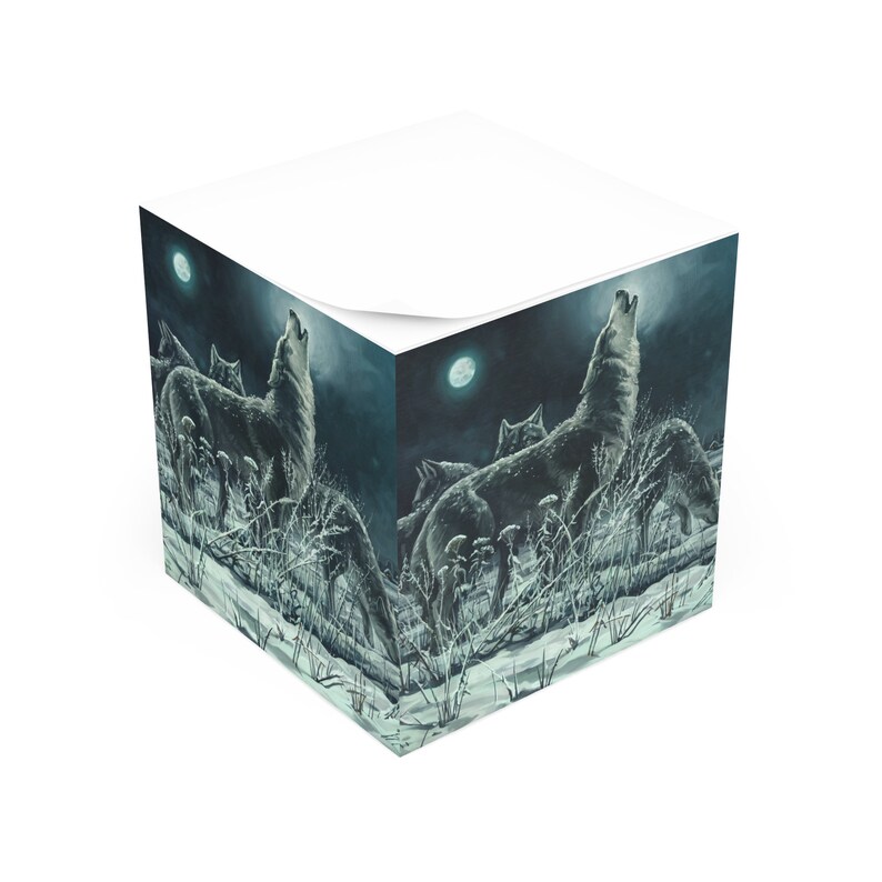 Wolf Pack Design Note Cube - Etsy