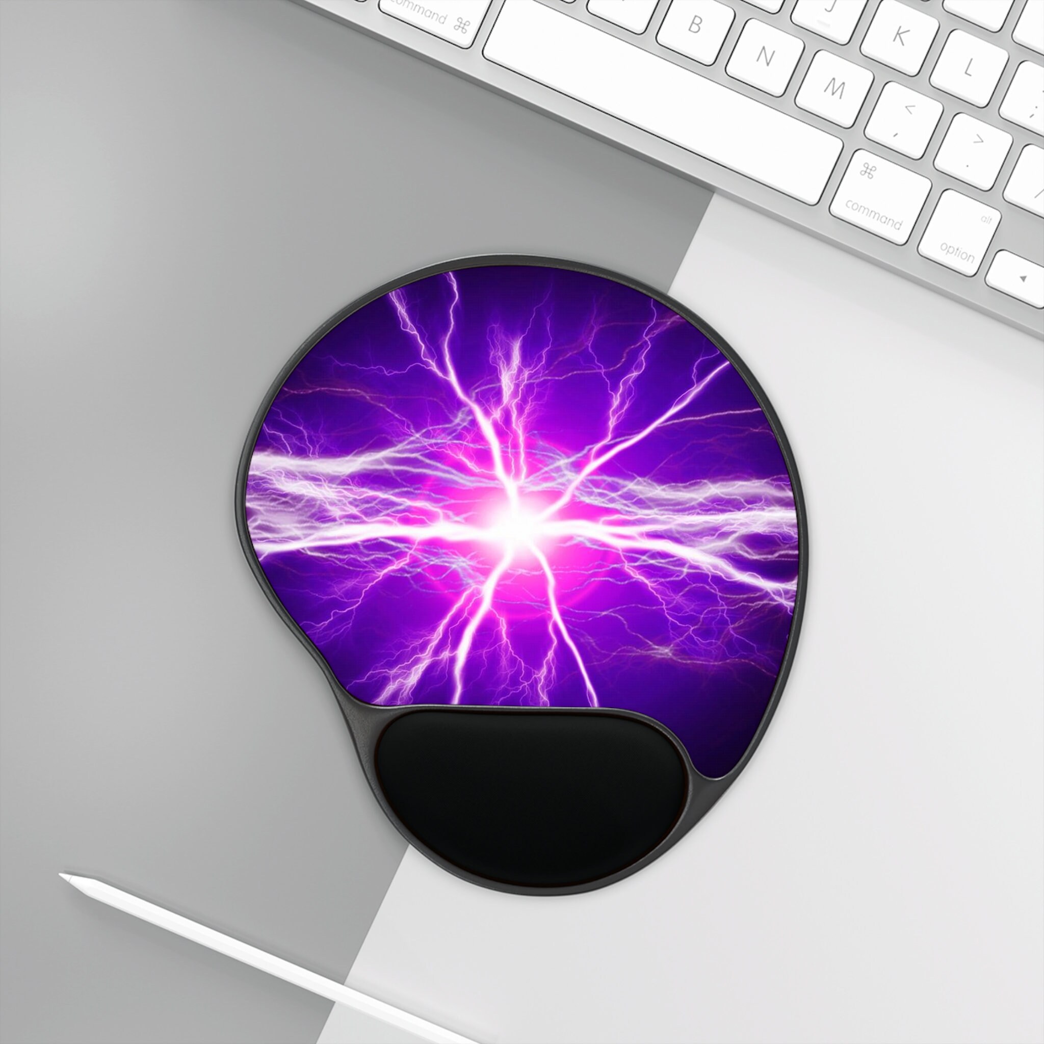 Purple lightning Mouse Pad With Wrist Rest sold by Charlatan Kylen ...