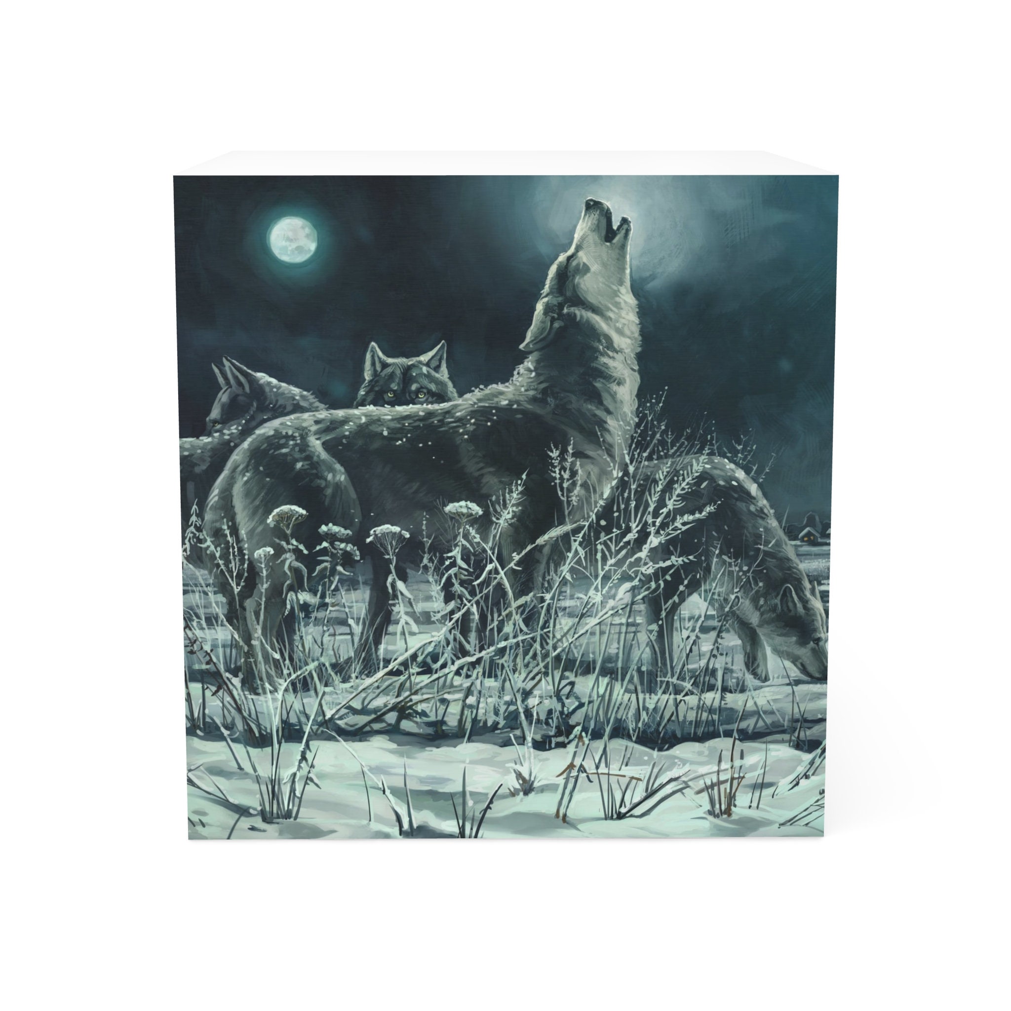 Wolf Pack Design Note Cube - Etsy