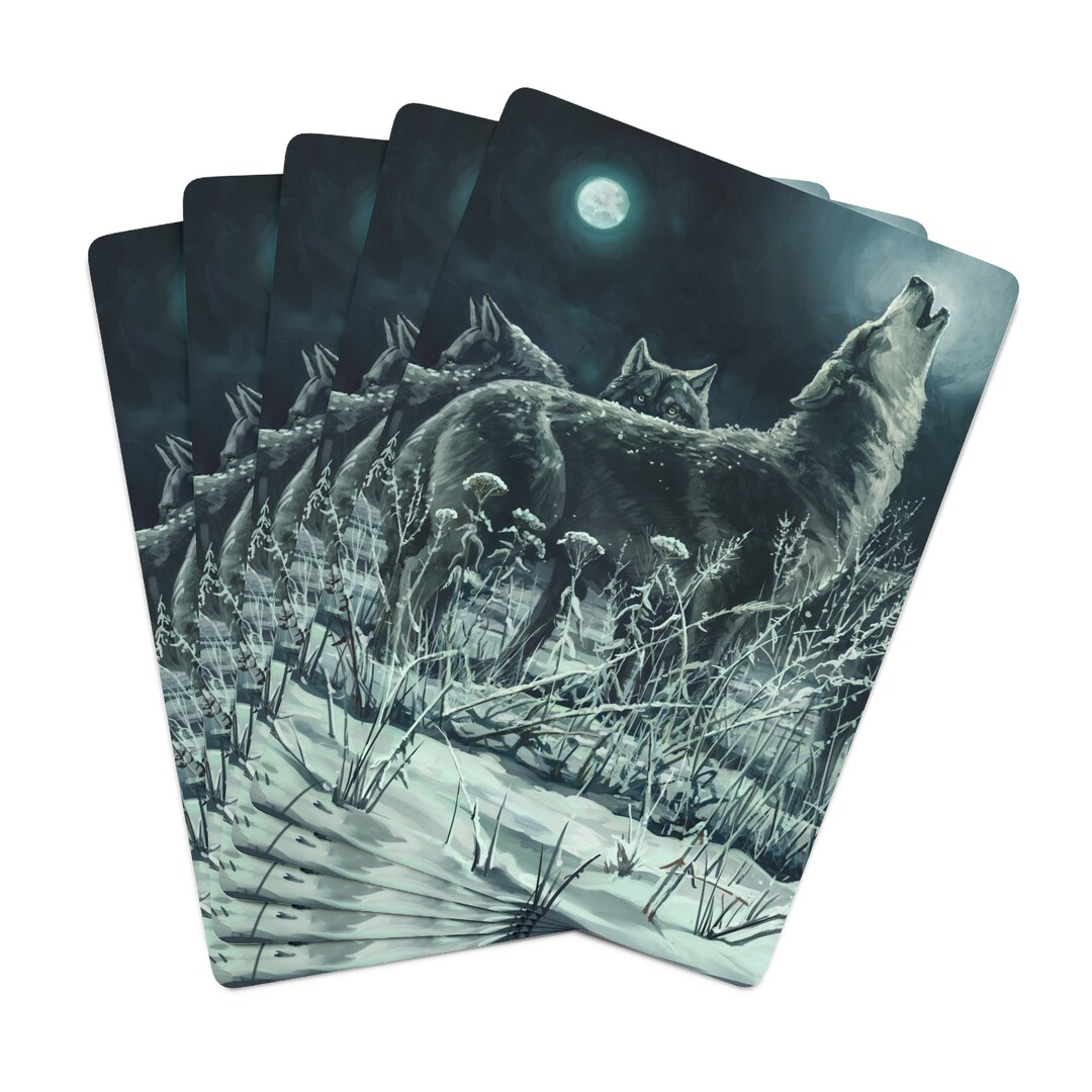 Wolf Pack Design Custom Poker Cards - Etsy