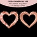 Heart Frame With Glitter PNG, Glitter Pink Gold Heart Clipart, Pink ...