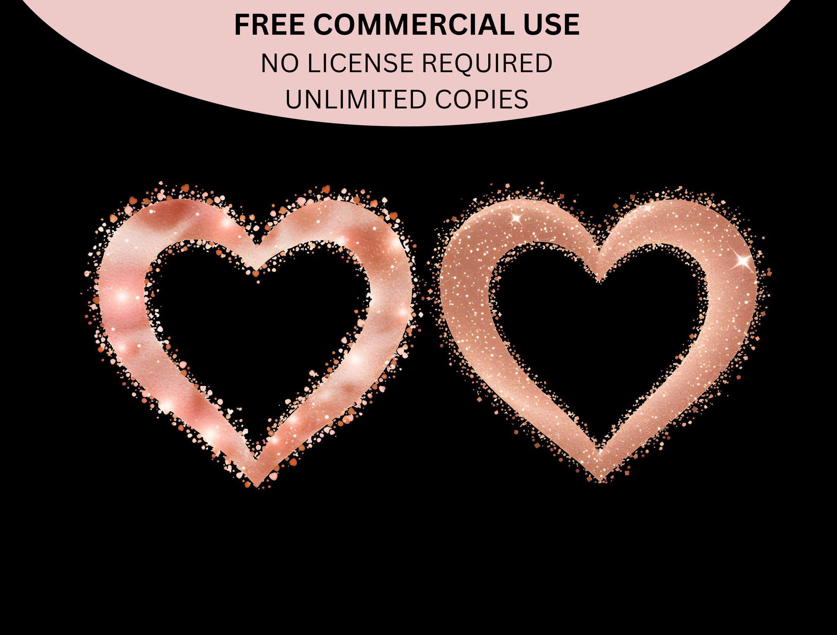 Heart Frame With Glitter PNG, Glitter Pink Gold Heart Clipart, Pink ...