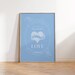 Blue Christian Love Art Print – Bible Verse Poster for Teen Girl Room ...