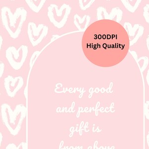 Pink Christian Nursery Decor Bible Verse Poster: Boho Nursery Wall Art ...