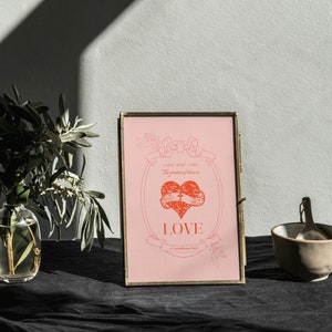 Vintage Christian Love Wall Art Print - Boho Aethentic Bible Verse Wall ...