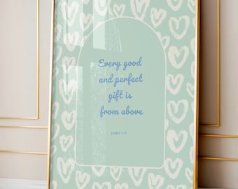 Pink Christian Nursery Decor Bible Verse Poster: Boho Nursery Wall Art ...