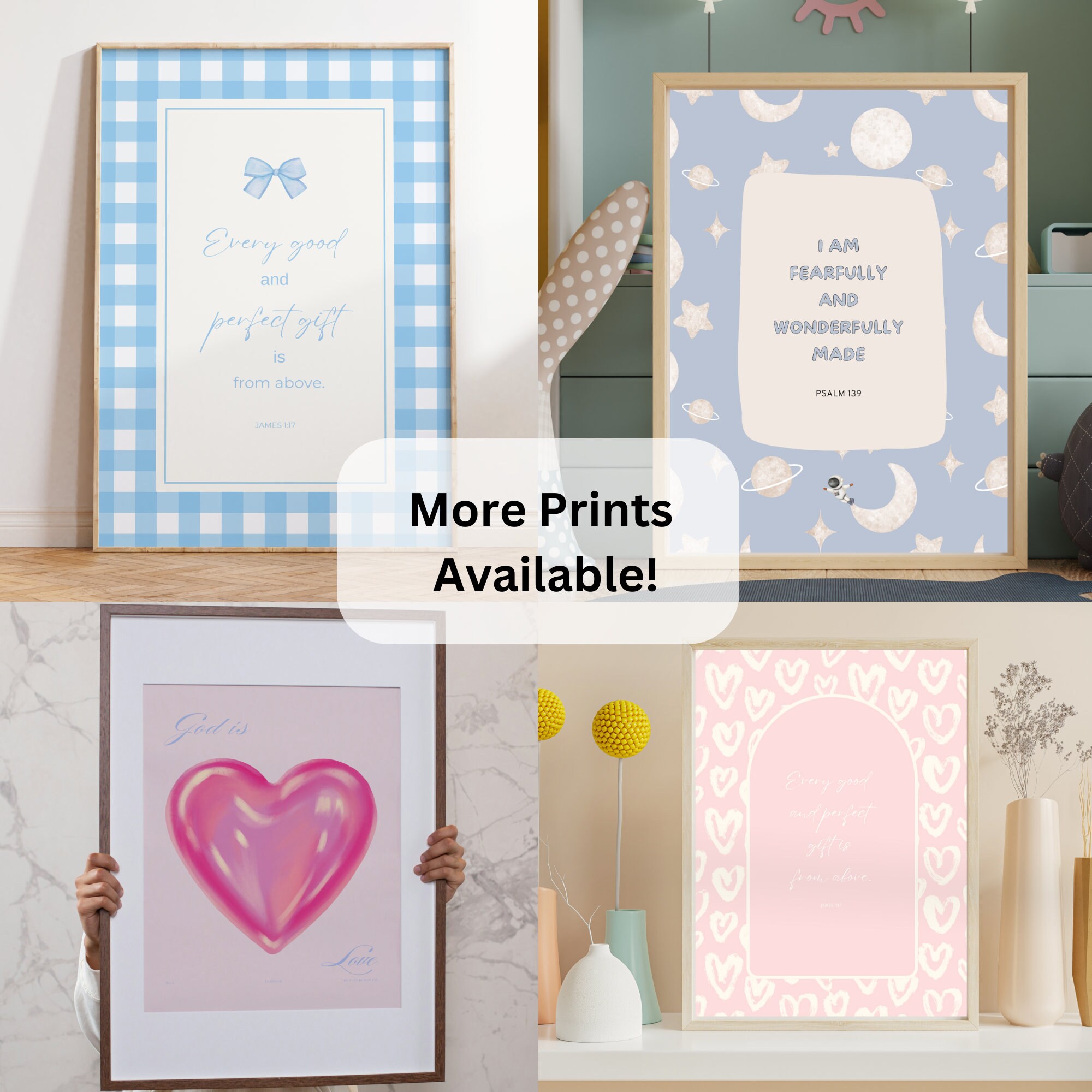 Christian Nursery Decor Bible Verse Nursery Poster Vintage Nursery Art ...