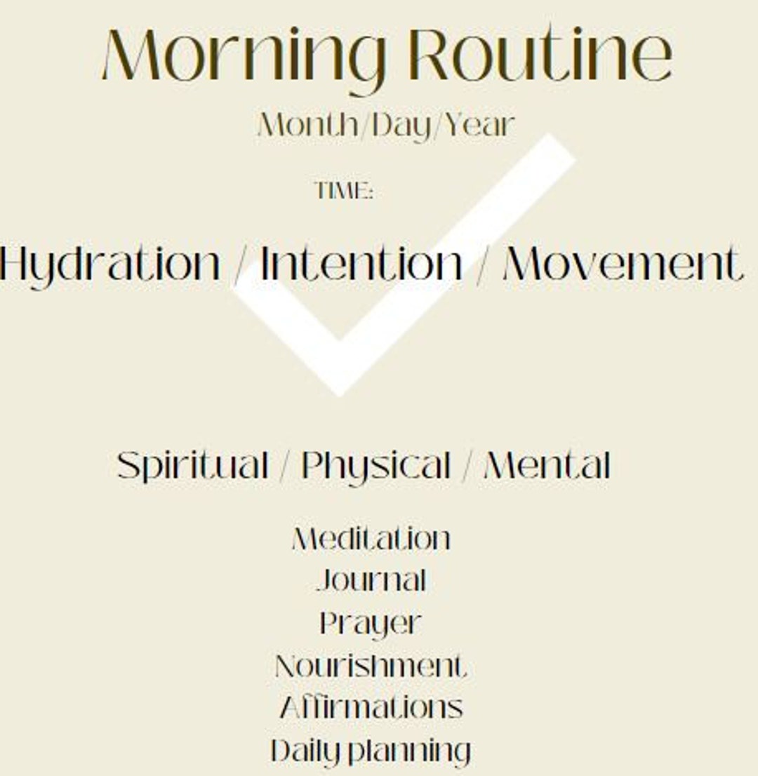 Editable Morning & Night Routine Tracker Journal / Printable - Etsy