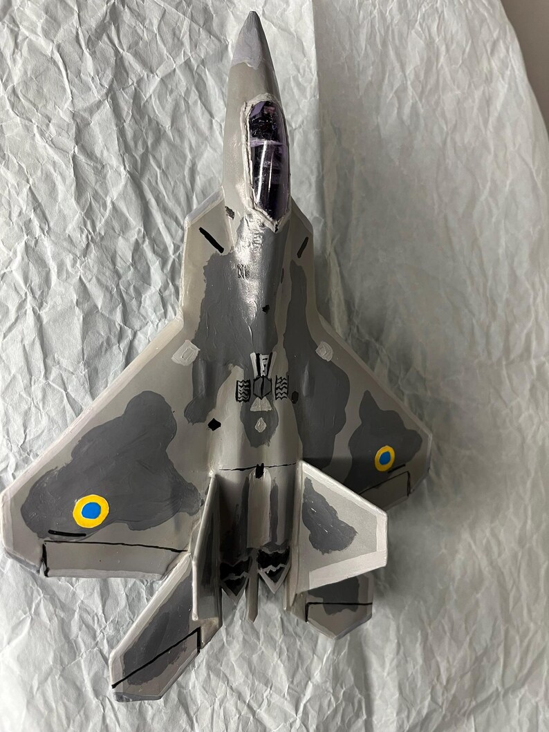 Paper Model of an Airplane, an F-22 Raptor Fighter - Etsy