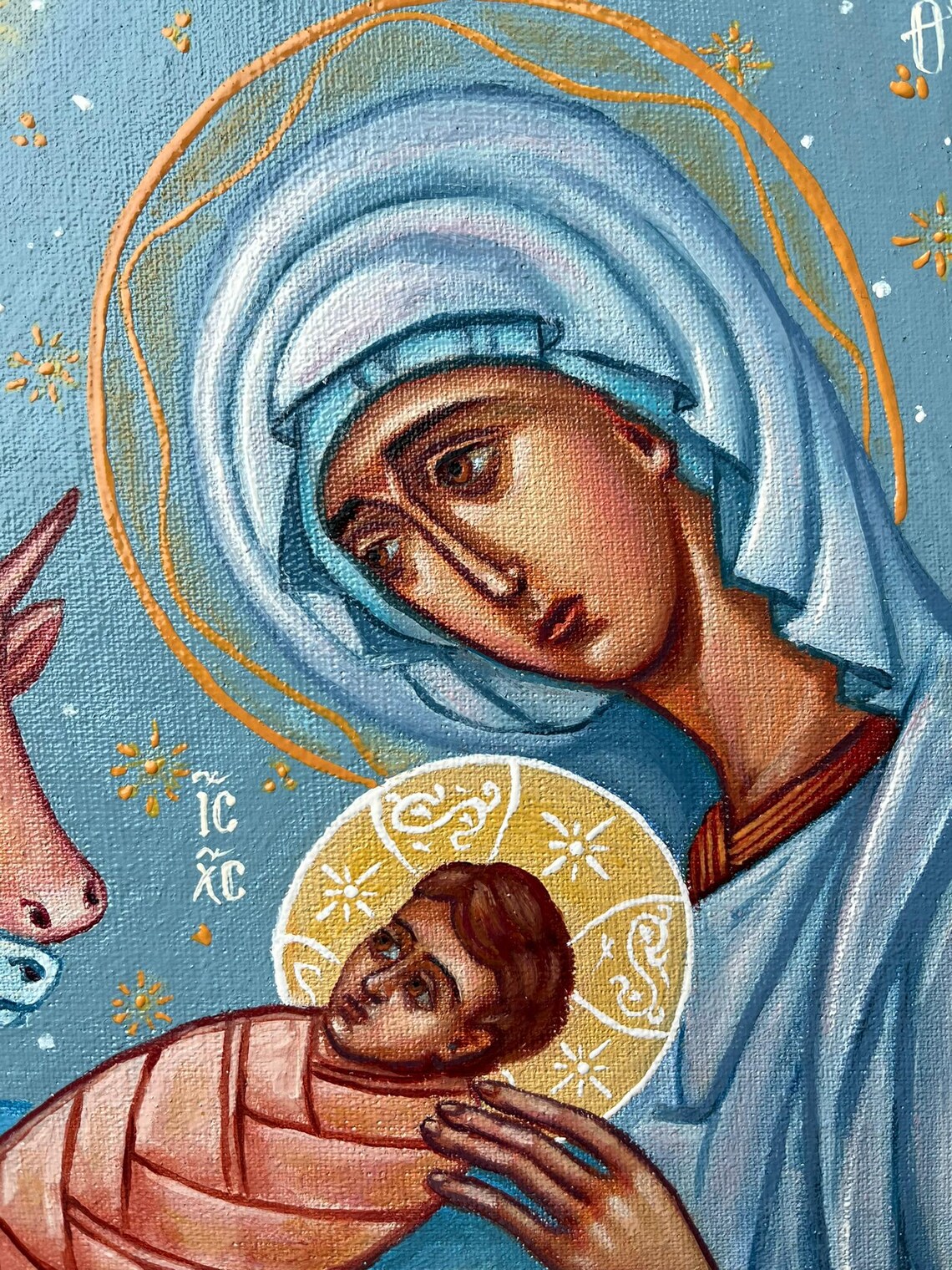 Christmas Icon ,modern Art,orthodox Style - Etsy