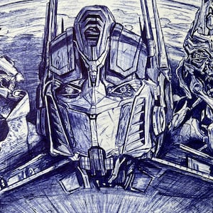 Transformers Ballpoint Pen Drawing - Etsy