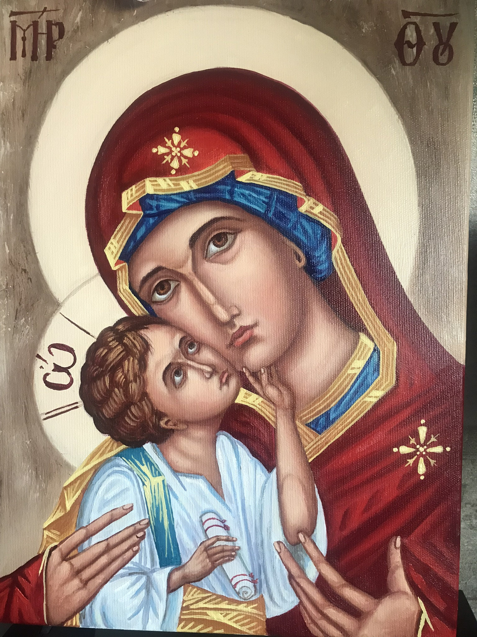Icon Mother of God Oil Painting - Etsy