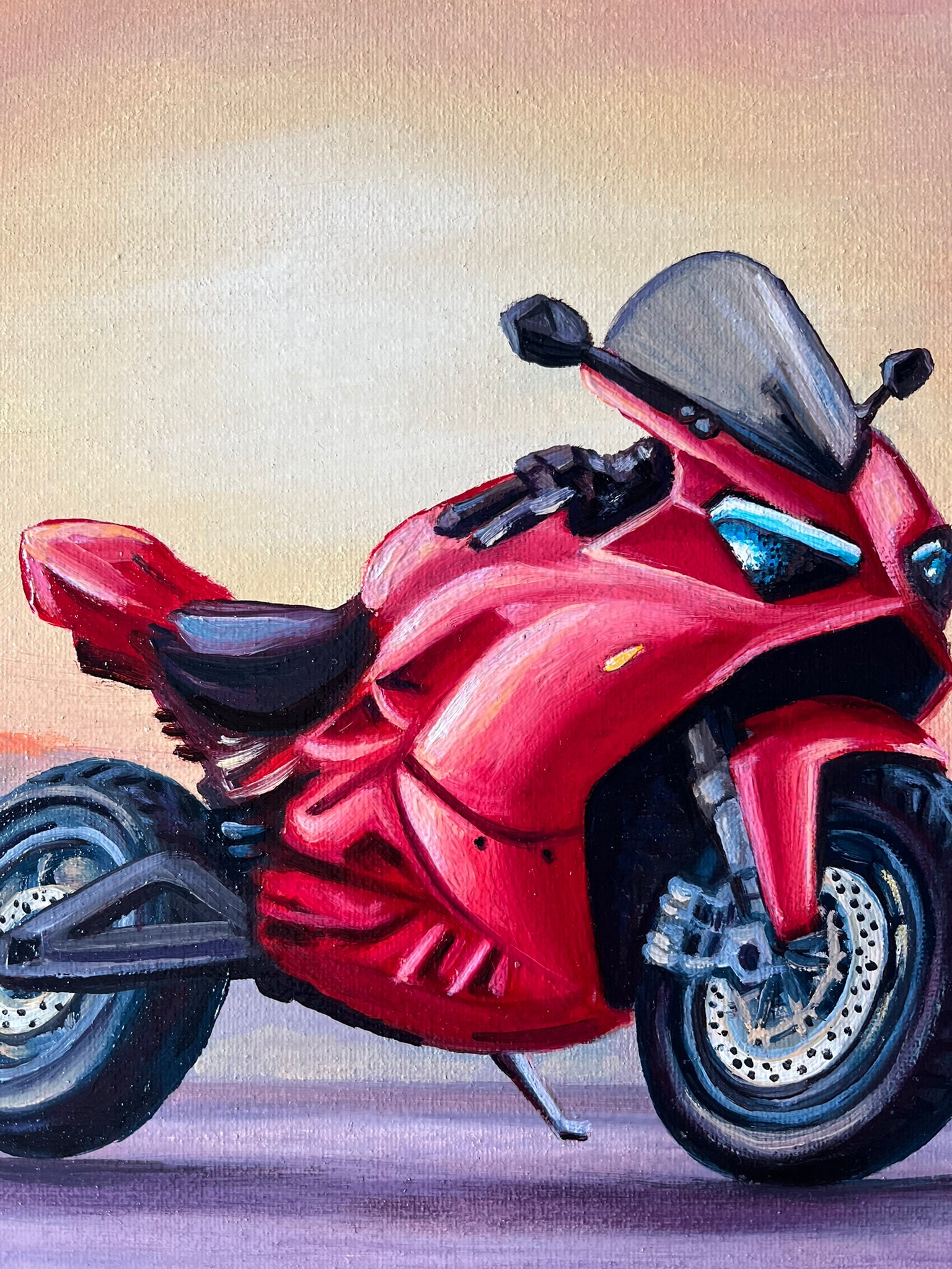 Red Motorcycle,motorcycle Picture,moto Landscape - Etsy