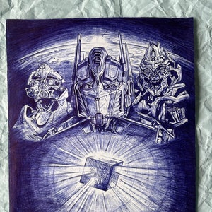 Transformers Ballpoint Pen Drawing - Etsy