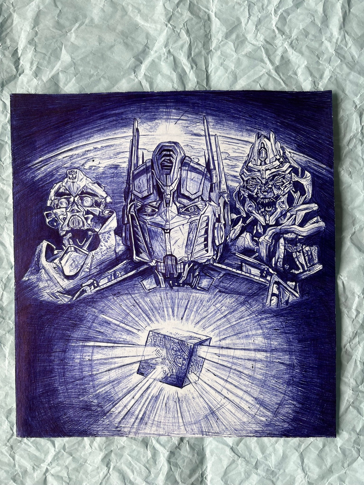 Transformers Ballpoint Pen Drawing - Etsy