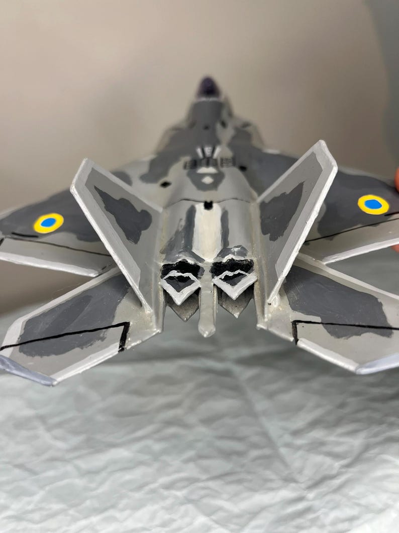 Paper Model of an Airplane, an F-22 Raptor Fighter - Etsy