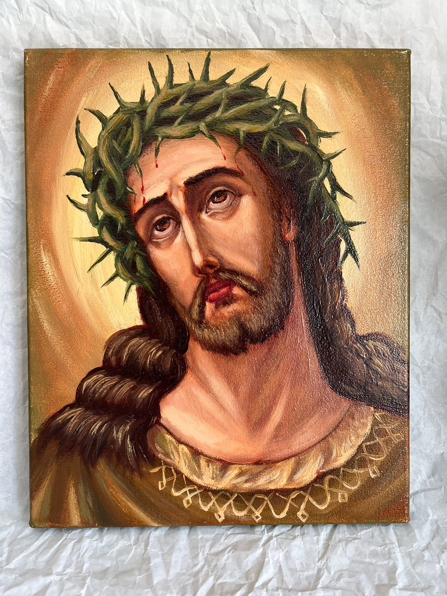 Jesus Christ Oil Painting Religious Picture Icon - Etsy
