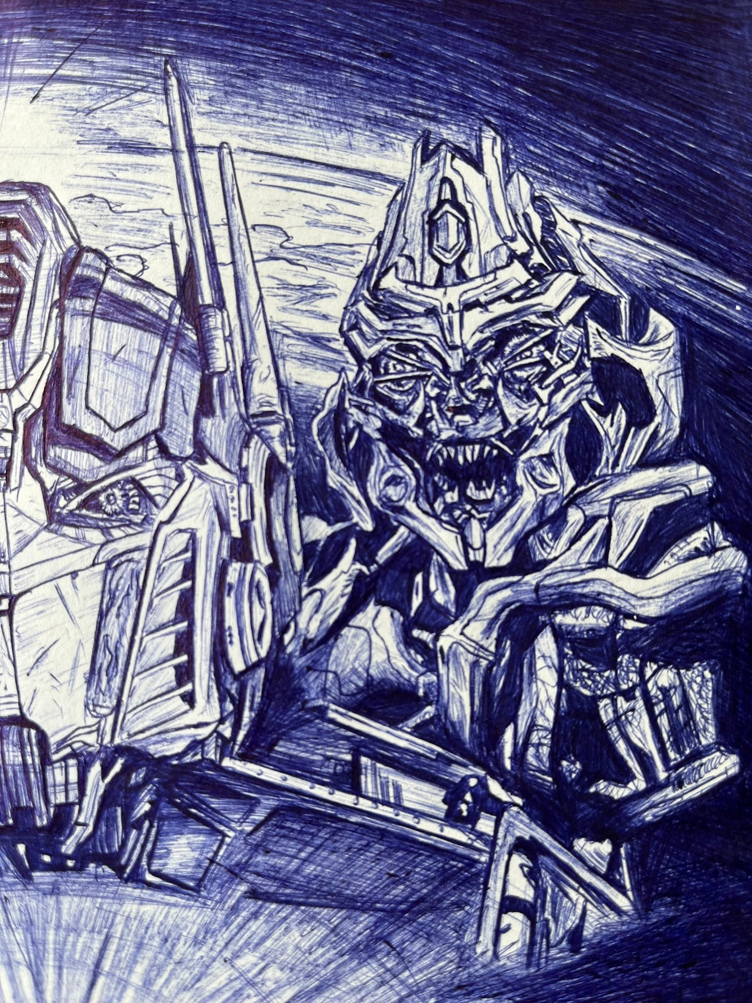 Transformers Ballpoint Pen Drawing - Etsy