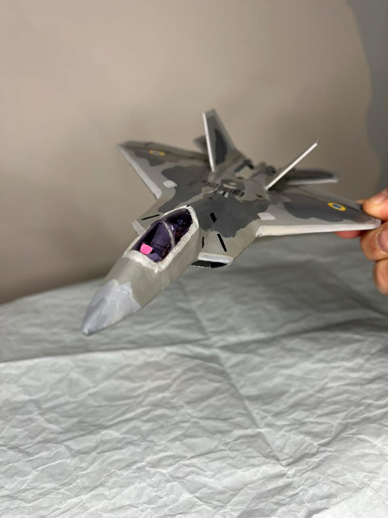 Paper Model of an Airplane, an F-22 Raptor Fighter - Etsy