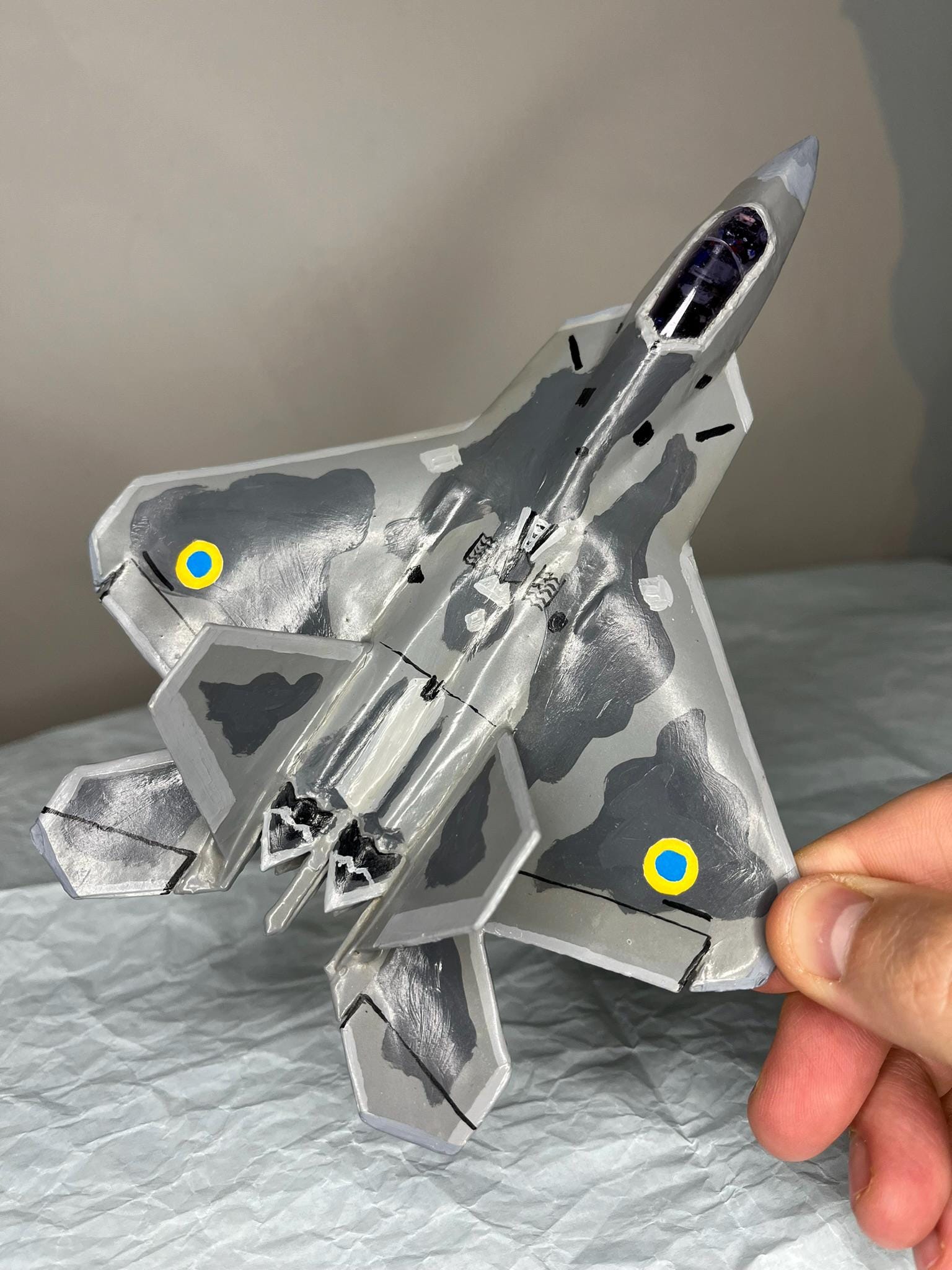 Paper Model of an Airplane, an F-22 Raptor Fighter - Etsy