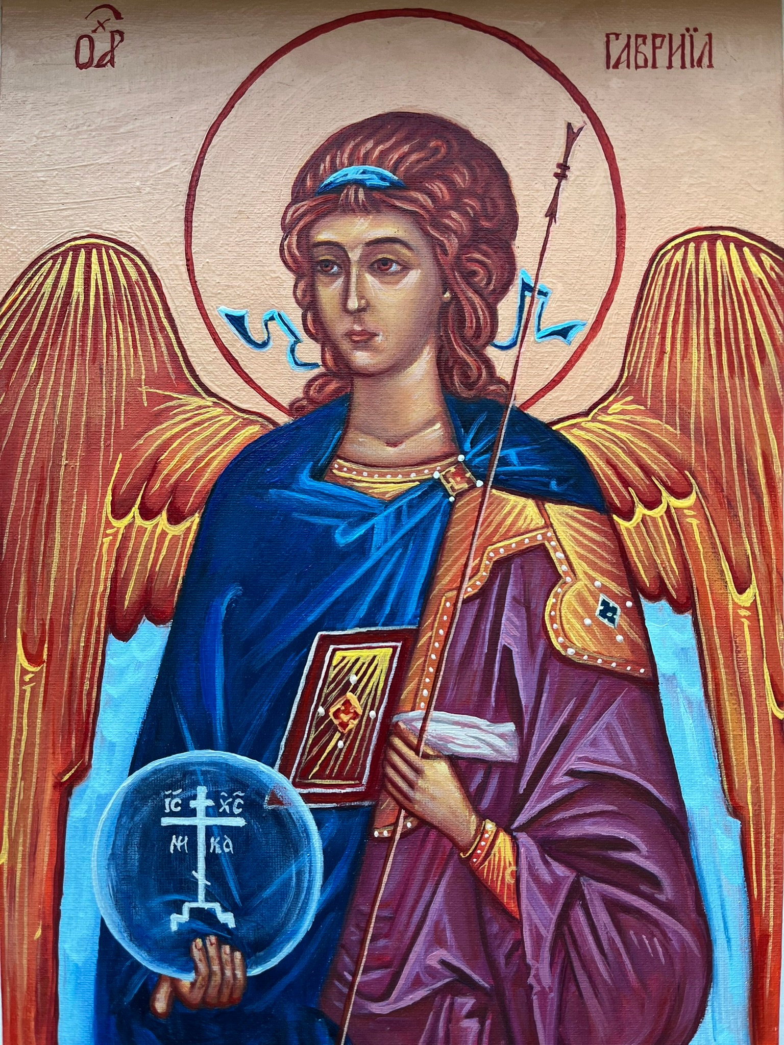 Angel Painting Archangel Gabriel Oil Painting - Etsy