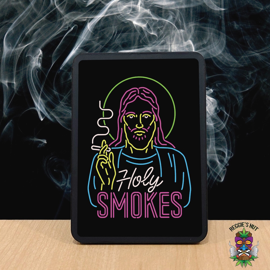Holy Smokes Jesus Cigarette Holder Case, Stash Box Case, Preroll ...