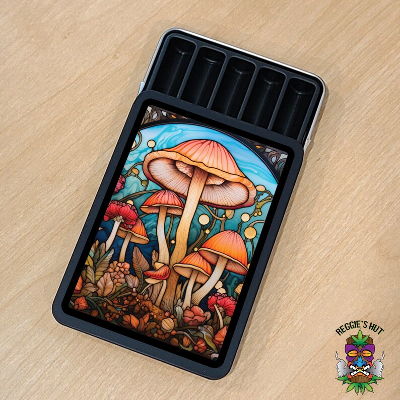 Mushroom Art Nouveau Joint Case, Joint Case Holder, Crush Proof ...
