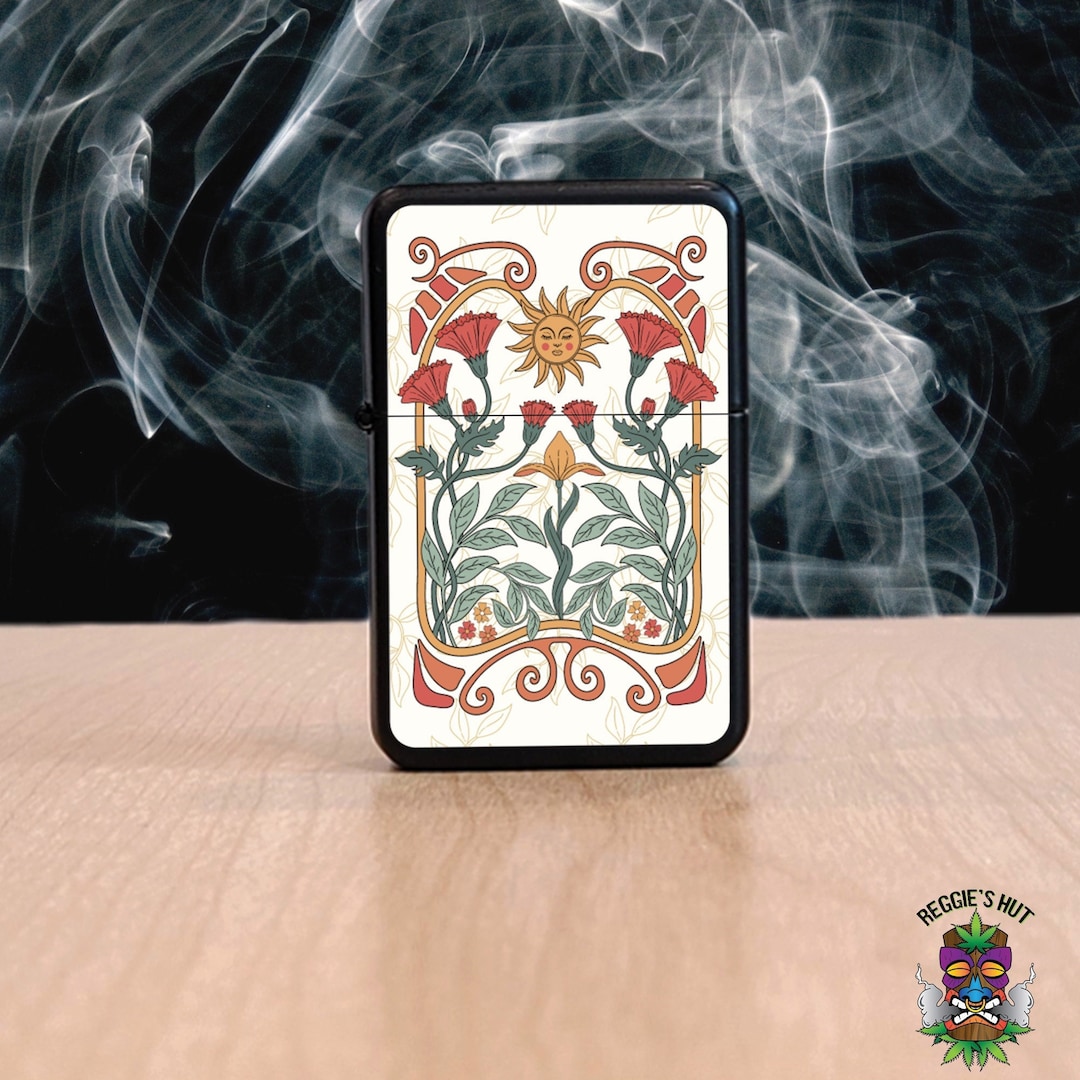 Boho Sun Flowers Lighter, Windproof Reusable Refillable Lighter, Pretty ...