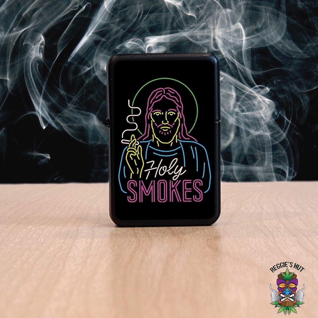Holy Smokes Jesus Lighter, Windproof Reusable Refillable Lighter, Cool ...