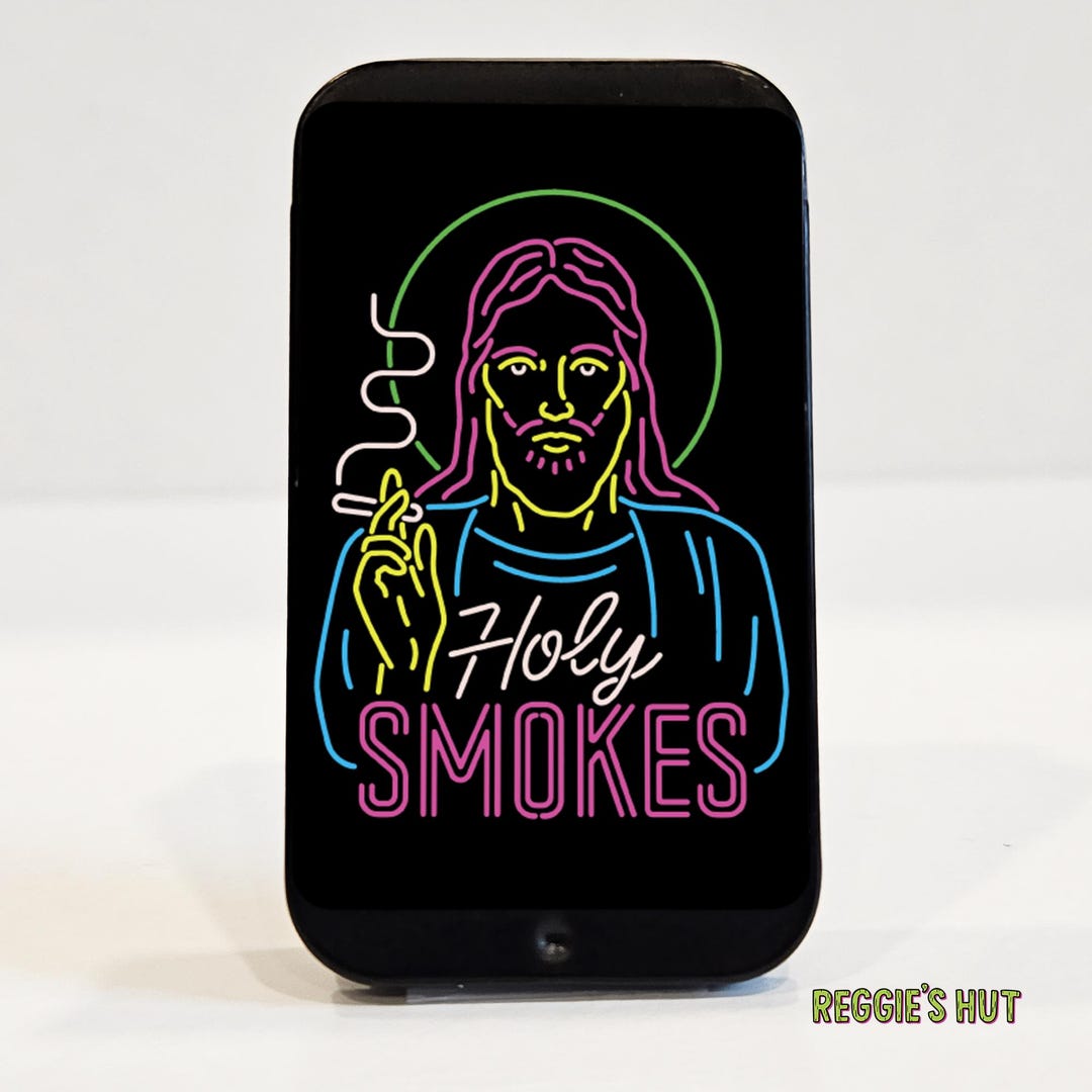Holy Smokes Jesus Pill Box: Mini Case for Pills, Pouches, Mints, Gum - Etsy