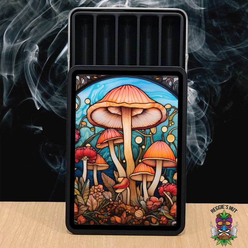 Mushroom Art Nouveau Joint Case, Joint Case Holder, Crush Proof ...