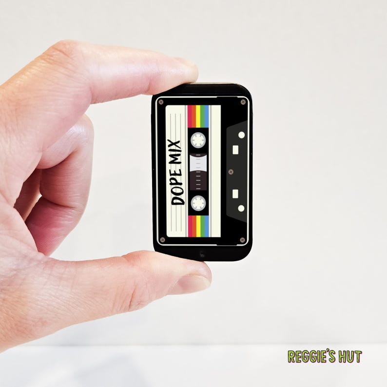 Retro Cassette Tape Pill Box: Mini Case for Pills, Pouches, Mints, Gum ...