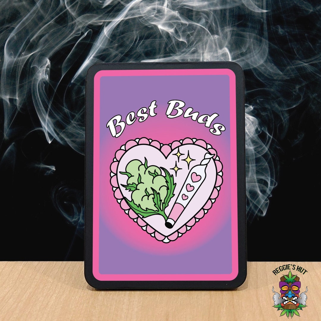 Best Buds Heart Cigarette Case, Cigarette Holder Case, Cute Girly Case ...
