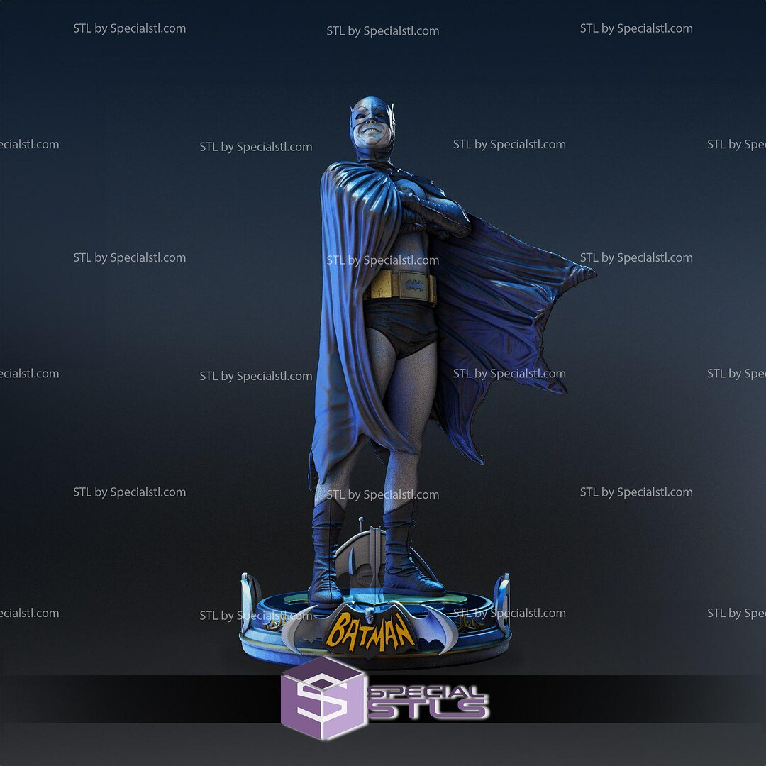 3D Print Batman 1966 Adam West Standing grey or Painted custom Resin ...