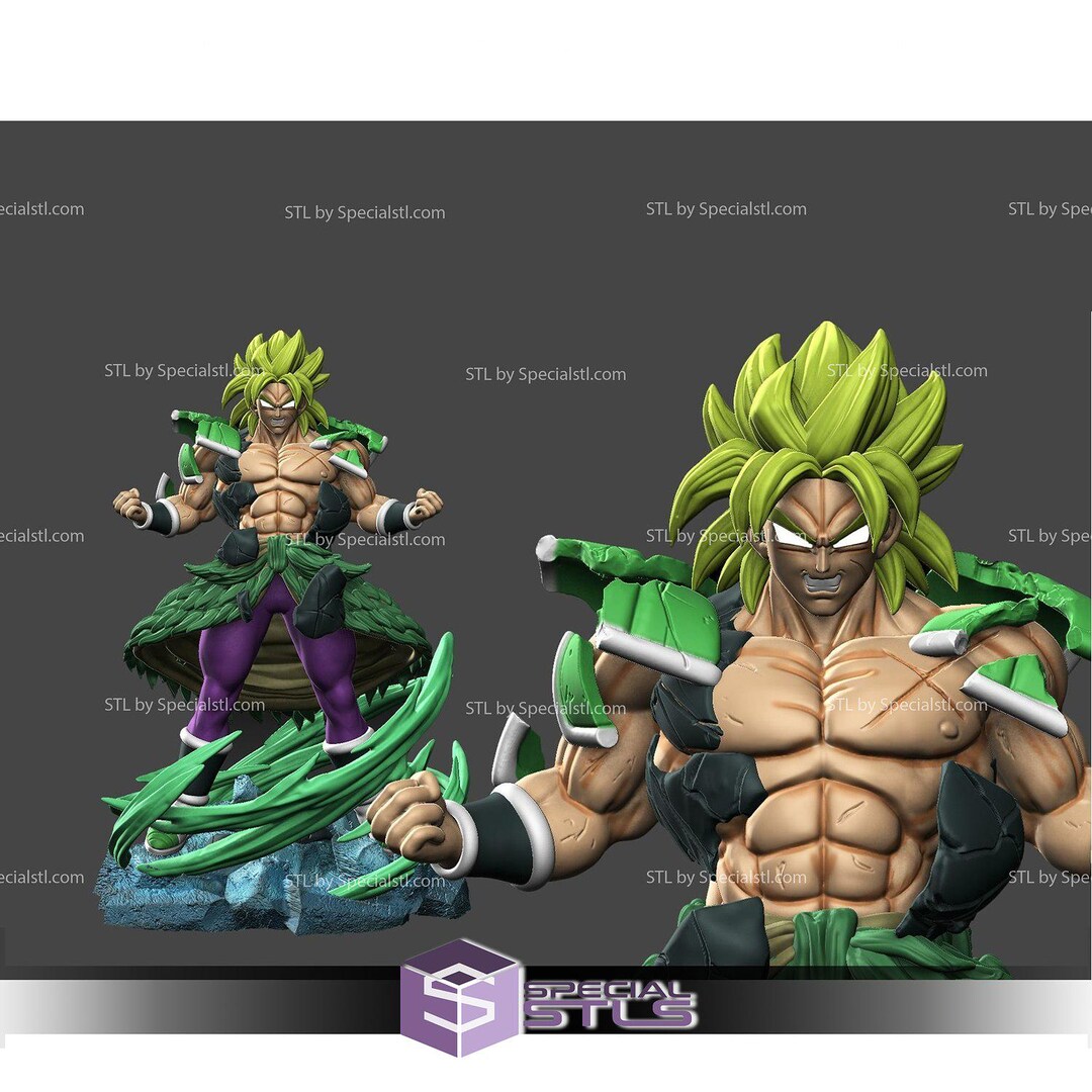 3D Print Broly Power From Dragon Ball Grey or Painted Custom Resin ...