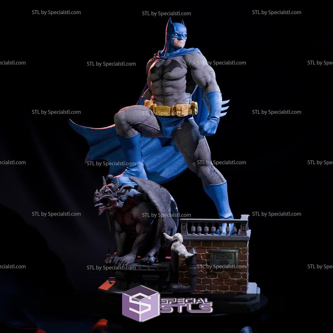 3D Print Batman Arkham Asylum 3D Printing Grey or Painted custom Resin ...