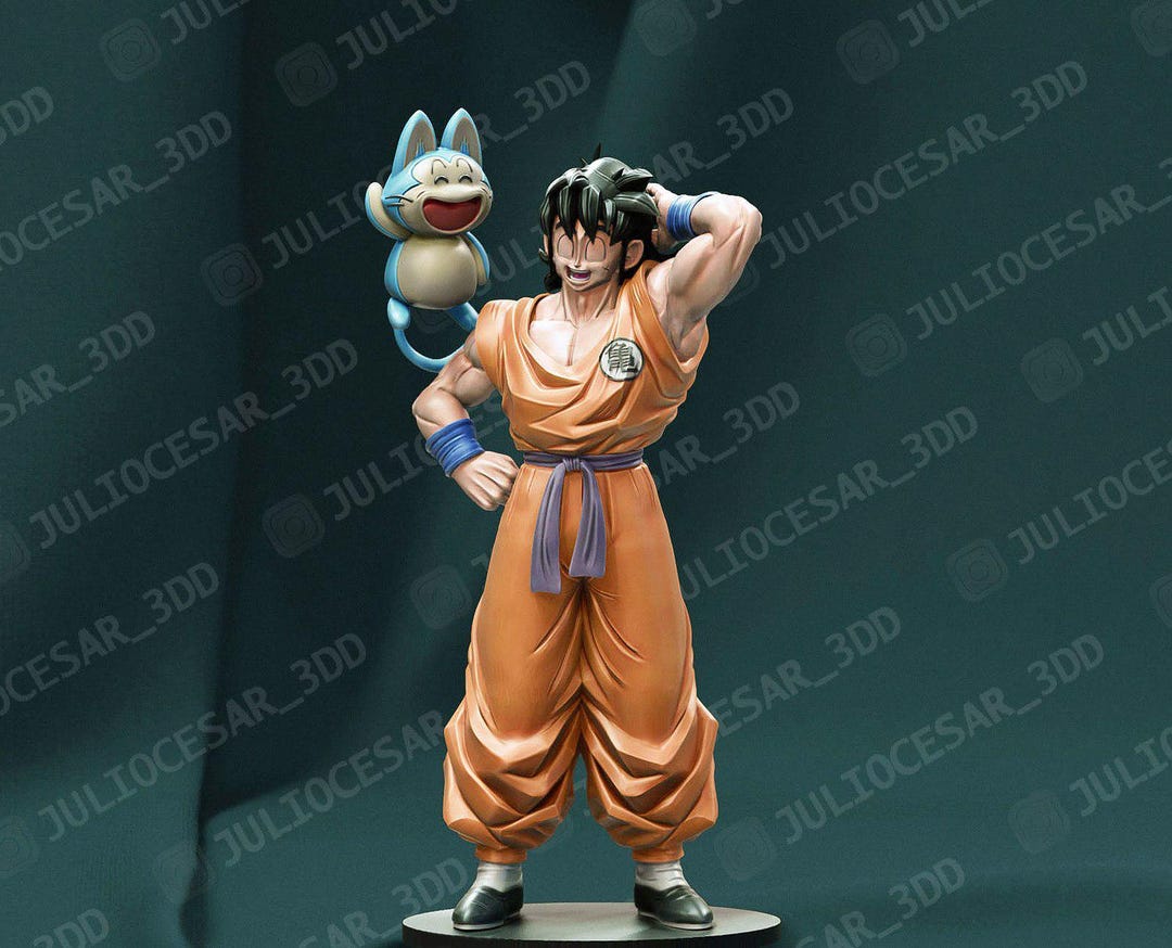 3D Print Yamcha From Dragonball Grey or Painted Custom Resin Statue DC ...