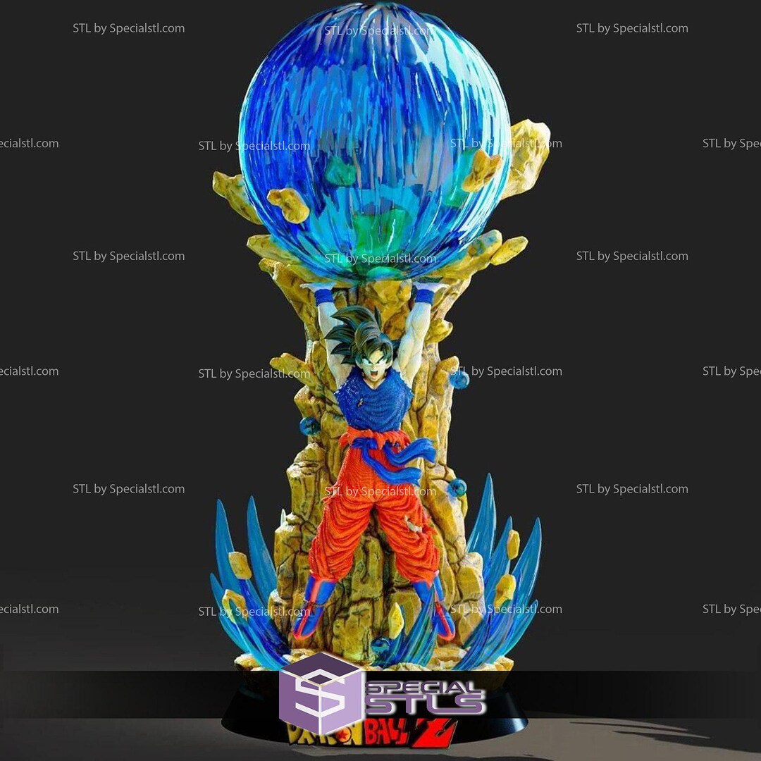 3D Print Genkidama Goku V2 Dragonball Grey or Painted Custom Resin ...