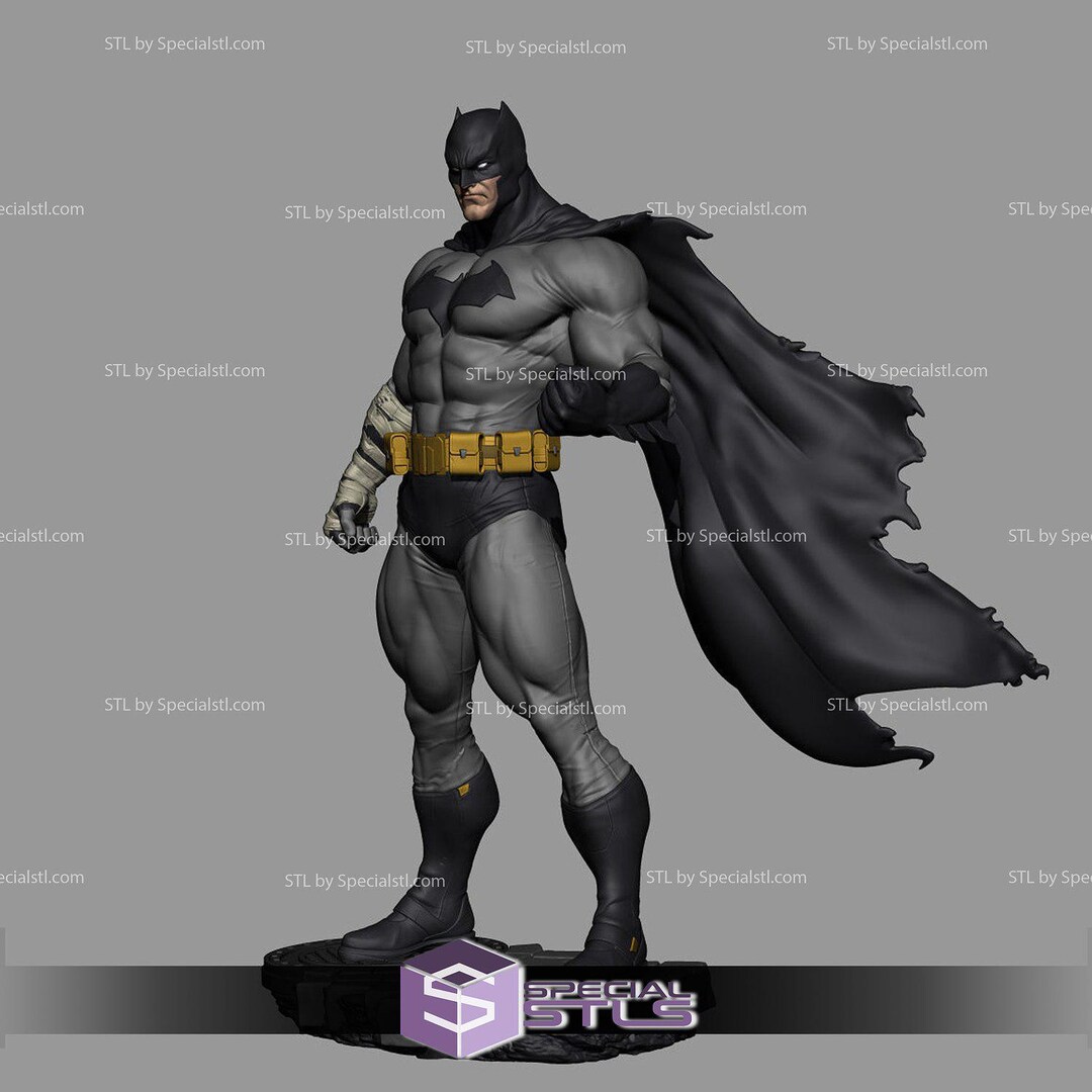 3D Print Batman 3D Model Standing V2 Grey or Painted Custom Resin ...
