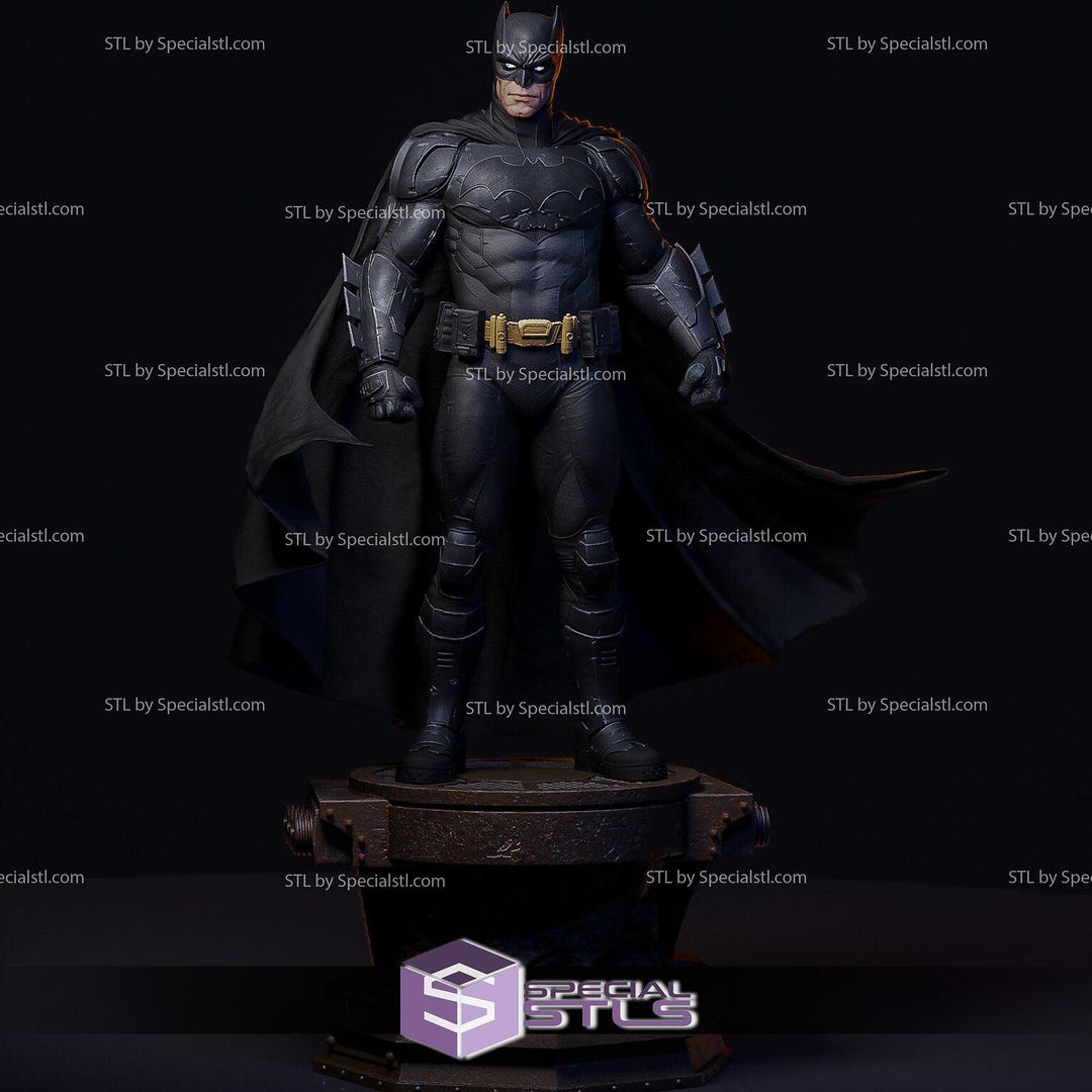 3D Print Batman Standing From DC Grey or Painted custom Resin Statue DC ...