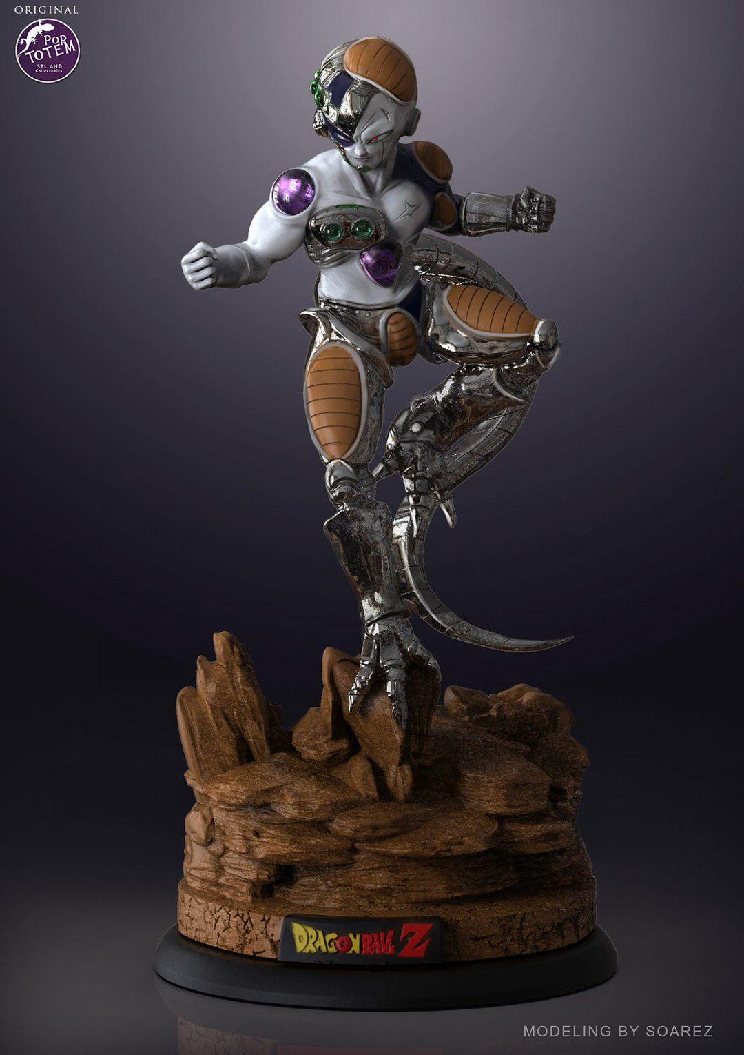 3D Print Mecha Frieza From Dragon Ball Z Grey or Painted Custom Resin ...