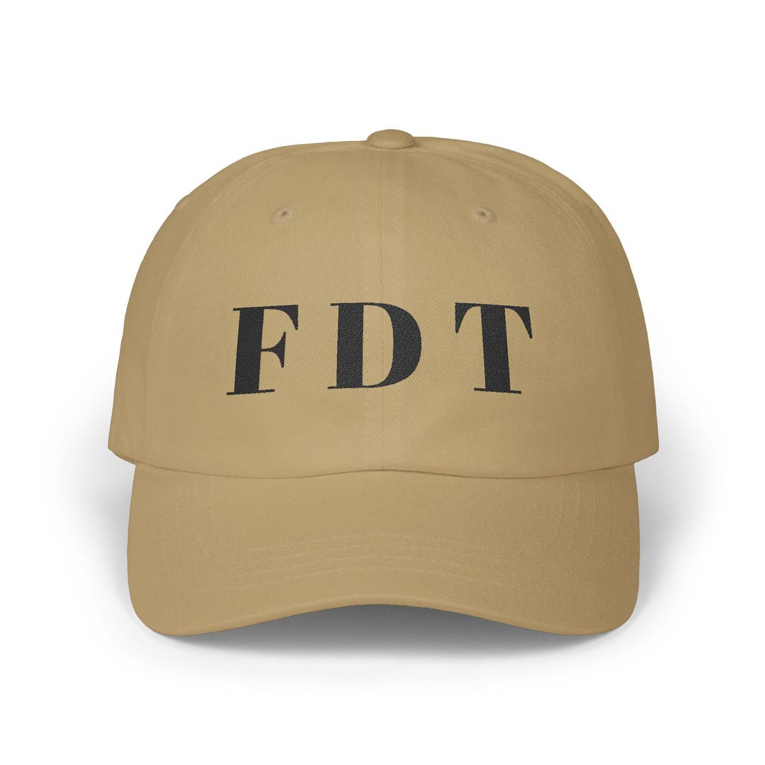 Classic Dad Cap - FDT Embroidered Hat, Casual Hat, Unisex Adjustable ...