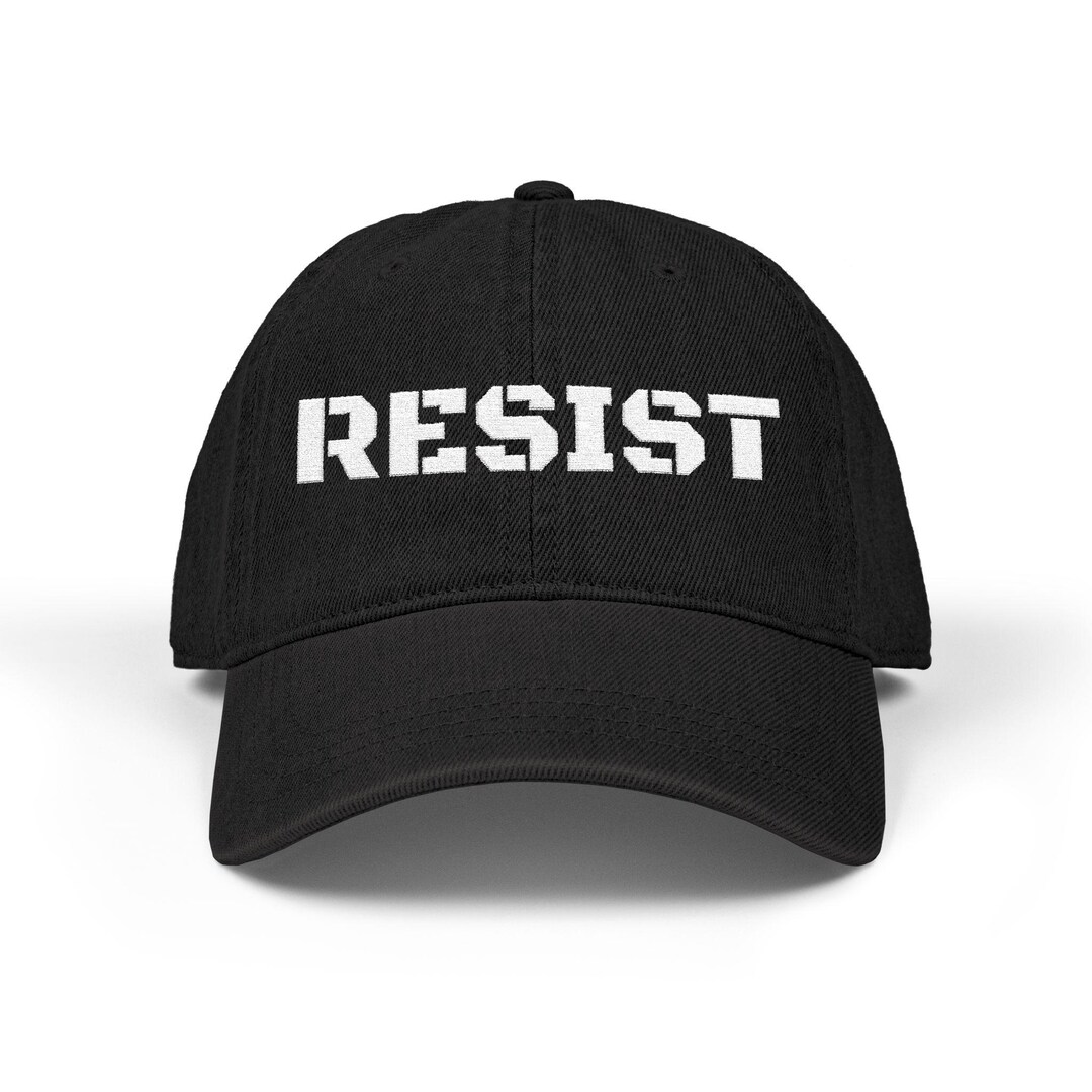 Resist Denim Hat (embroidery) - Etsy